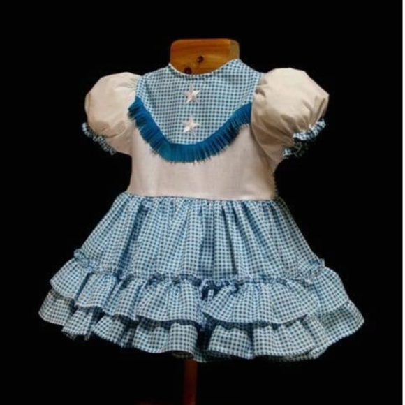 lidl dollys | Dresses | Lidl Dollys 4t Turquoise Gingham Ruffle Fringe ...